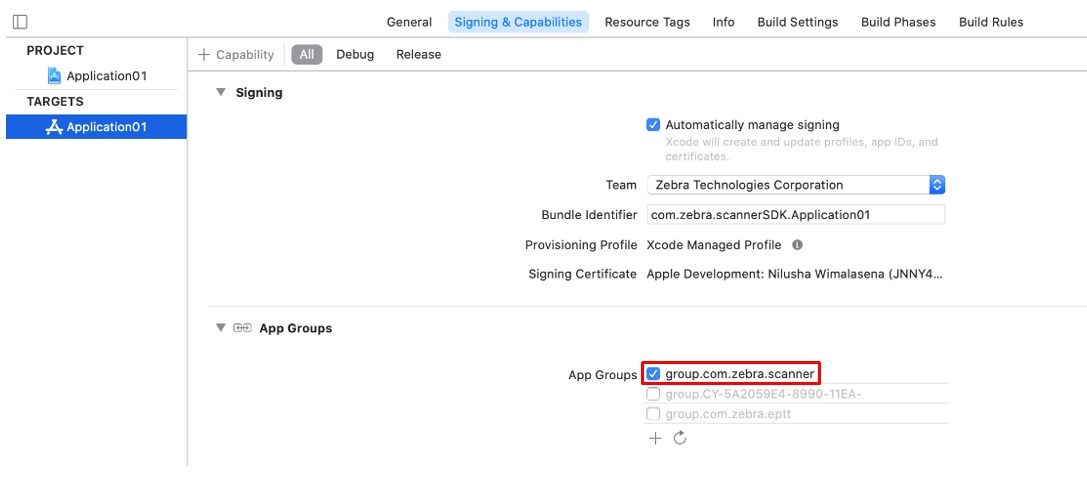 Sharing Data between Two Zebra iOS Applications