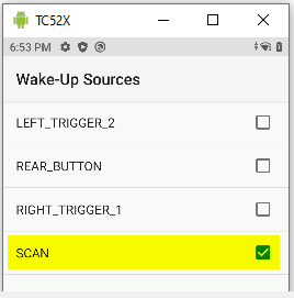 Configure Single Trigger Wakeup and Scan Functionality