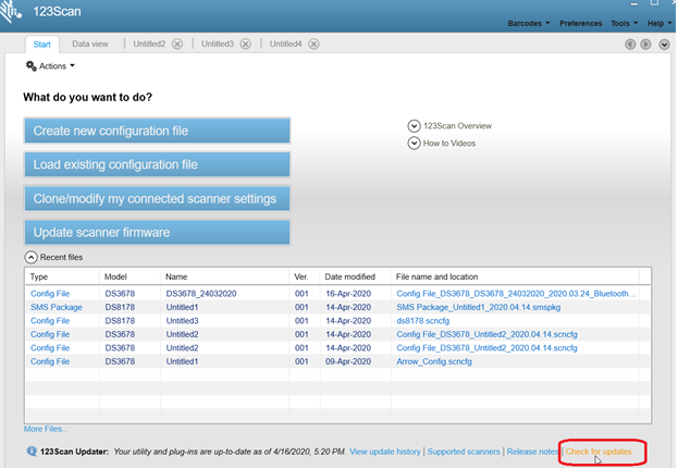 Update 123Scan Utility Plug-Ins