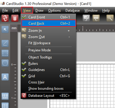 CardStudio 1 - When Inserting an Image Using the Front Card Layout It Moves to the Back ...