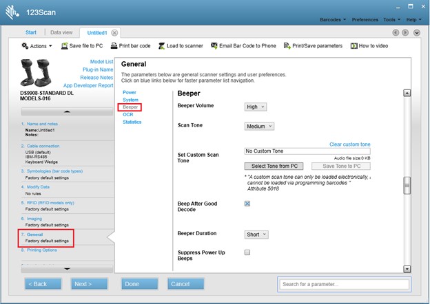 Configuring Custom Scan Tone for a Scanner Using 123Scan
