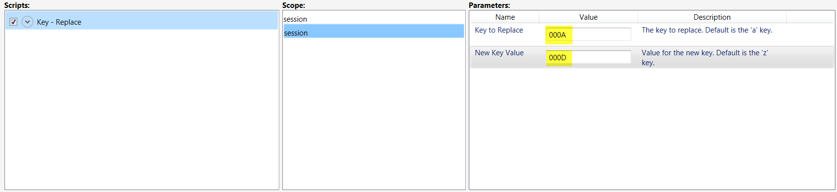 Performing an Enter Key Swap in Velocity Using the Key - Replace Script
