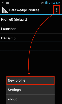 Creating a DataWedge Profile for a Third Party Application