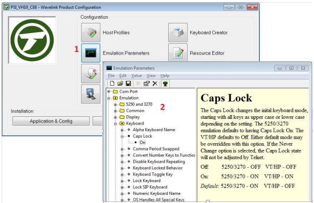 Enable Caps Lock on Wavelink TelnetCE Configured for VT Host