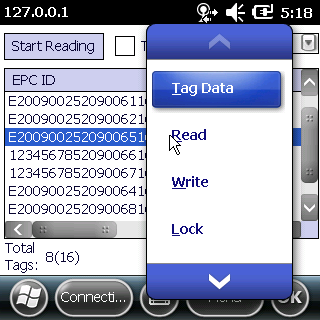 Write RFID Tag with RFID Demo