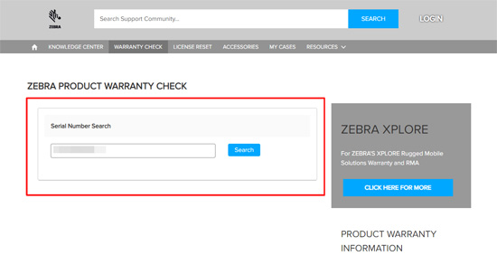 Site Guide: Warranty Check