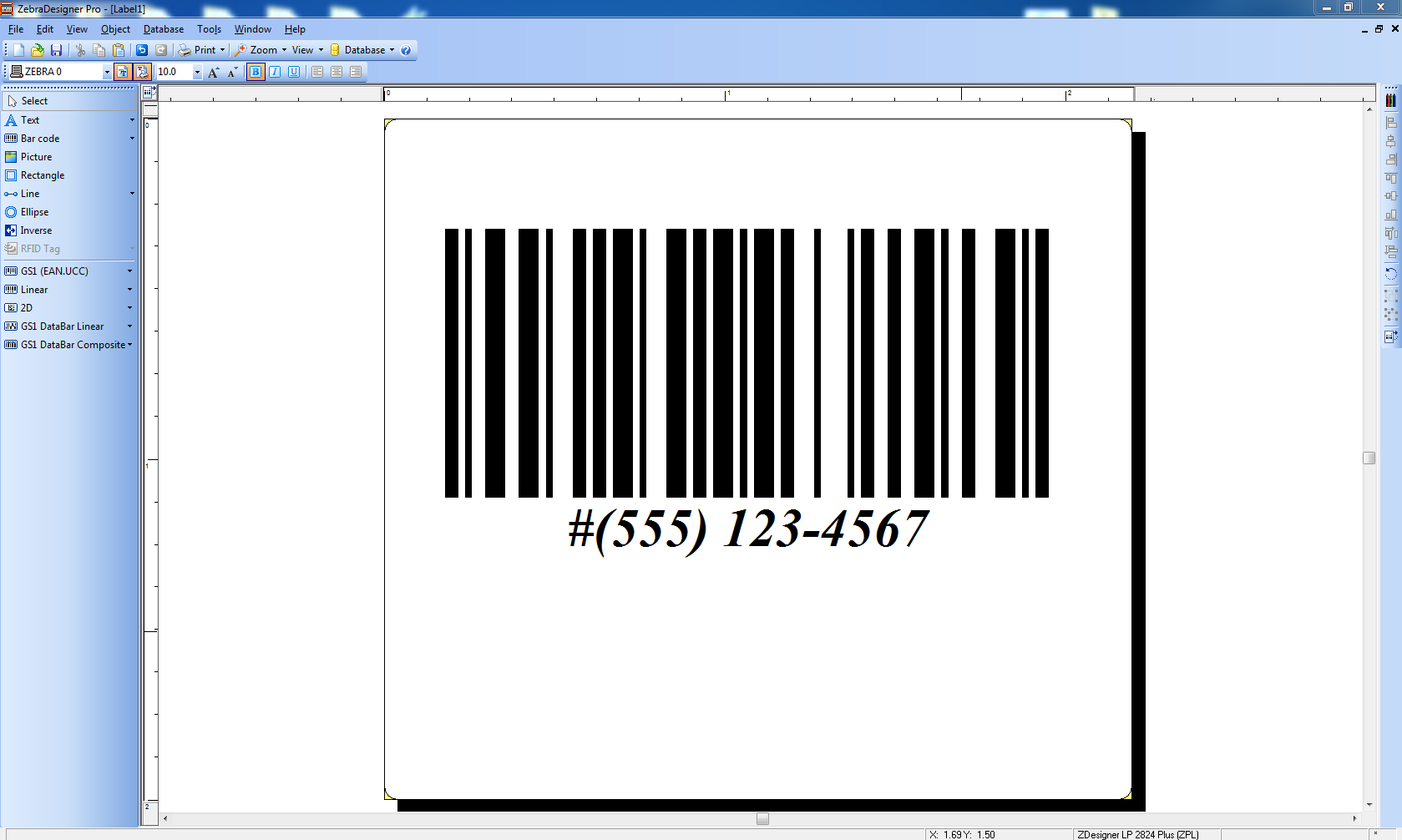 Altering The Barcode Human Readable Fonts And Spacing Using