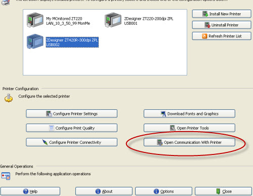 Zebra Setup Utilities - Installieren des ZebraDesigner-Port-Monitors
