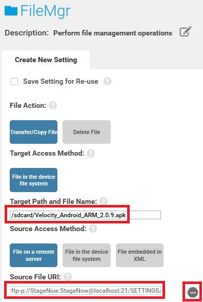 使用 StageNow 工具升级 Ivanti Velocity 客户端
