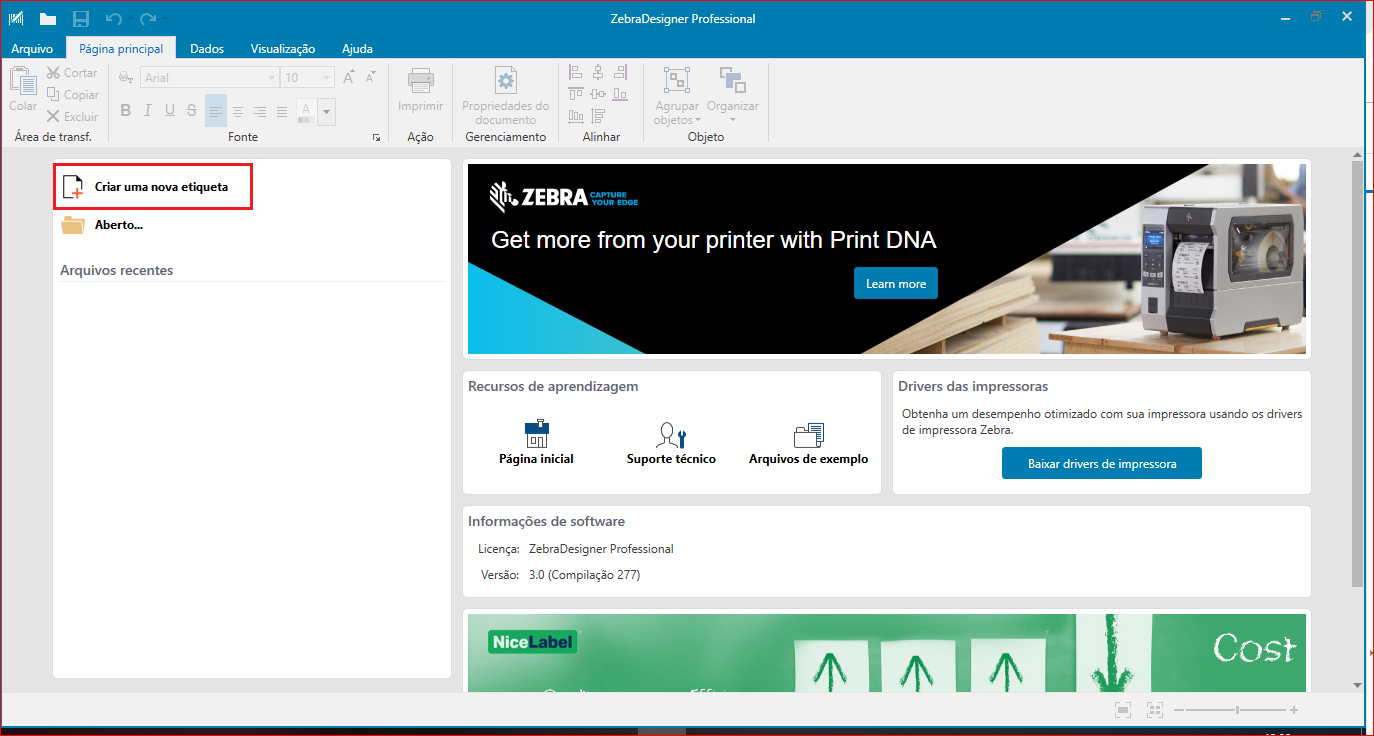 Como criar etiquetas básicas no ZebraDesigner 3
