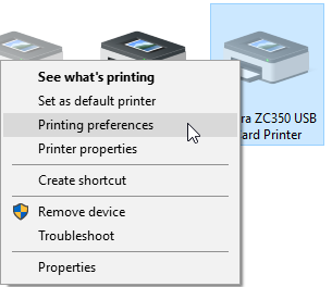 Checking the Number of Printed Cards on Zebra ZC Series Card Printers