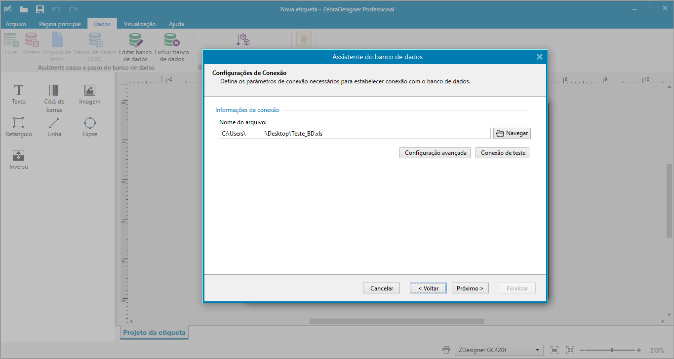 Conectando uma base de dados no ZebraDesigner v3