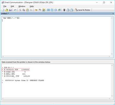 최신 v8 ZDesigner 드라이버를 사용하여 프린터에 글꼴 다운로드