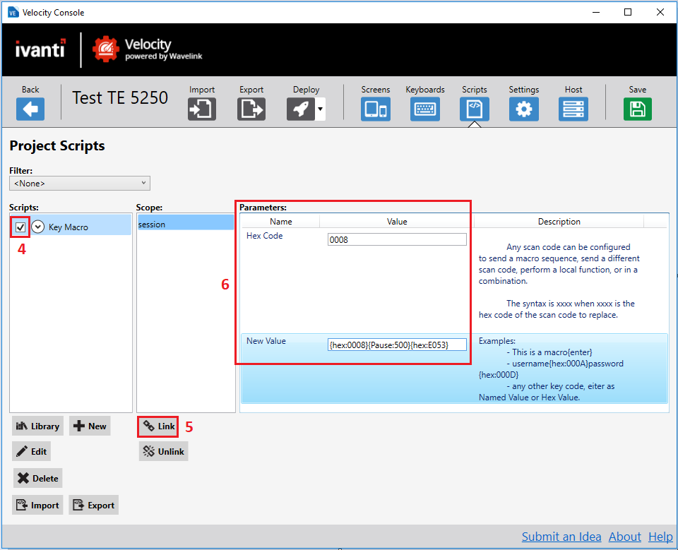 Configure Destructive Backspace for Velocity Client