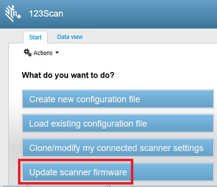 Update RFD8500 Firmware Using 123Scan Utility