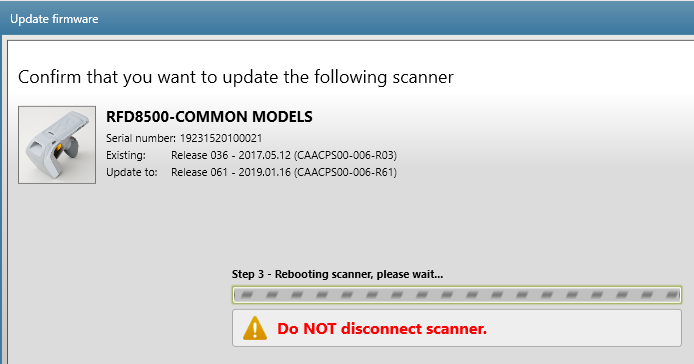 Update RFD8500 Firmware Using 123Scan Utility
