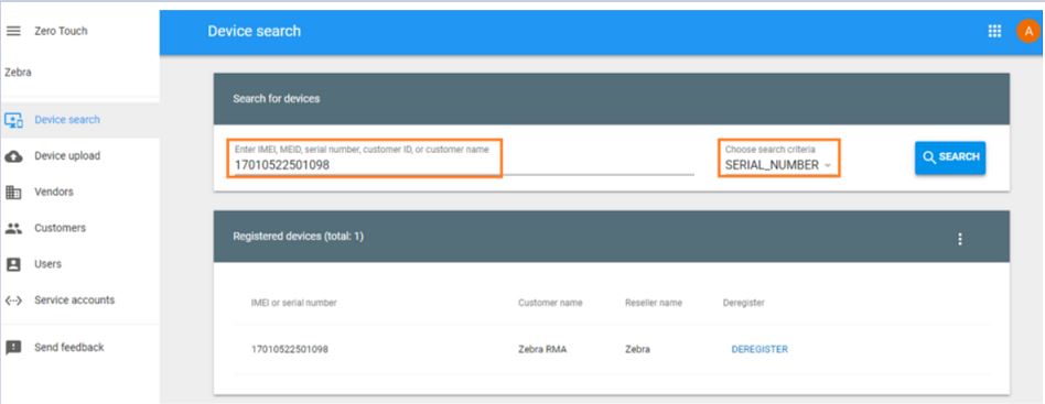 Deregister a Device from Android Zero-Touch Enrollment