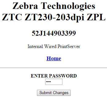 Verwenden der ZebraNet Print Server-Webseite zum Konfigurieren einer ...