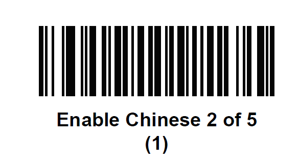 Reading the Chinese 2 of 5 Barcode