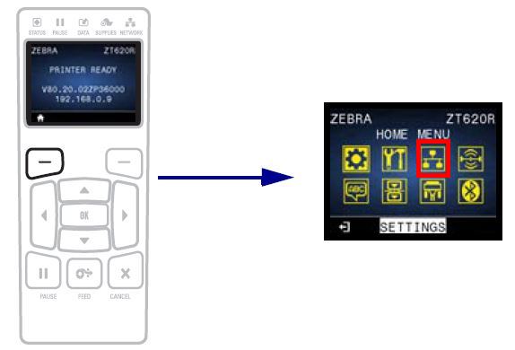Changing the Wired TCP/IP Settings Through the ZT610/620 LCD Menu