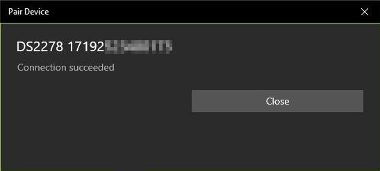 Pairing Cordless Scanner to Windows 10 with Scan-To-Connect Utility