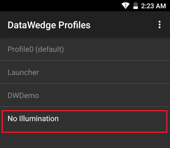 Enable or Disable Illumination in DataWedge