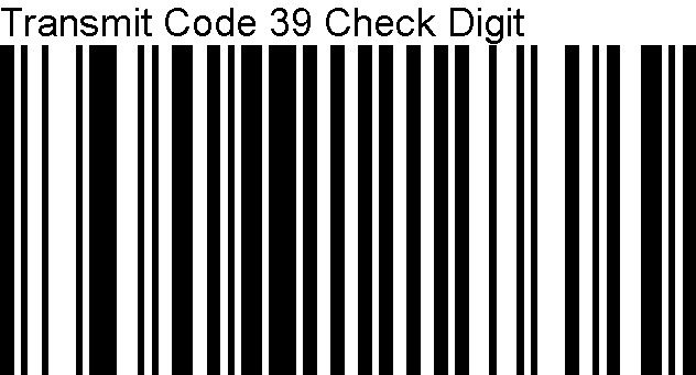 Transmission du chiffre de contrôle du code 39