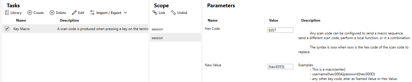 External Keyboard Mapping For WT6000 and WT6300 Using Velocity 2.1.17 and Lower