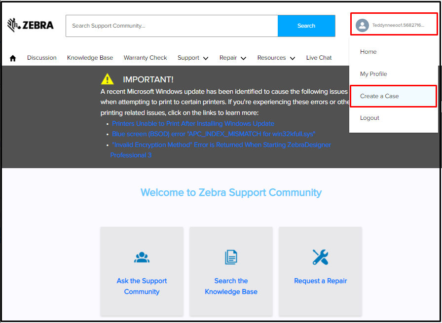 Site Guide: Create Case Online Submission Form