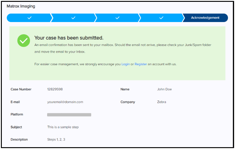 Site Guide: Create Case Online Submission Form