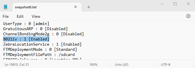 Disable or Enable 802.11v