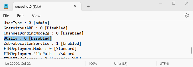 Disable or Enable 802.11v