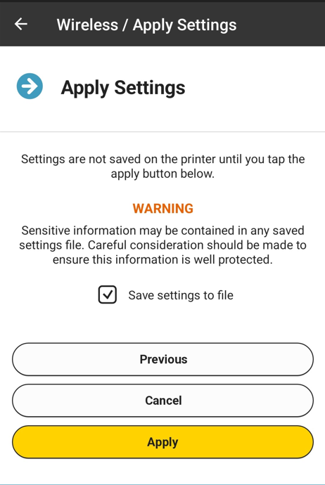 Wireless Configuration Using Zebra Printer Setup Utilitiy App