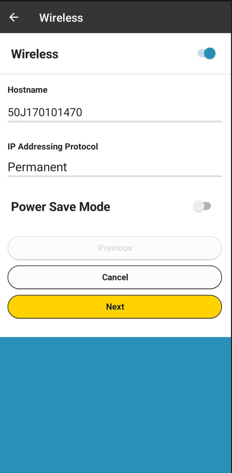 Wireless Configuration Using Zebra Printer Setup Utilitiy App