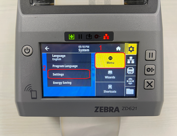 Changing The Display Orientation On A Color Touch Panel Printer