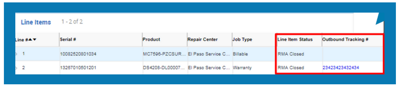 Check Tracking Details for a Repaired Device