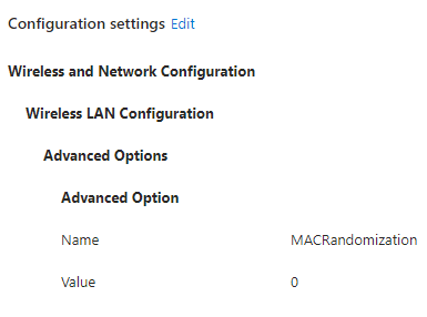 Disable MAC Randomization via MDM/EMM OEMConfig 13.1.0.1 and Up