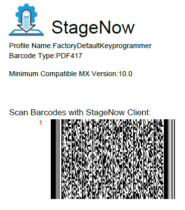 Reset Key Programmer using StageNow