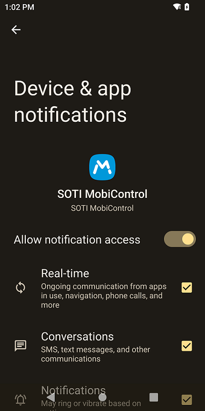 Enable Notification Access Permission for MobiControl Device Agent ...