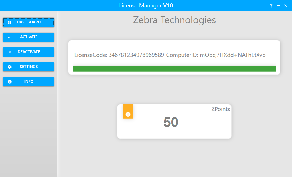 ZDownloader에서 Z-Points 라이선스 확인