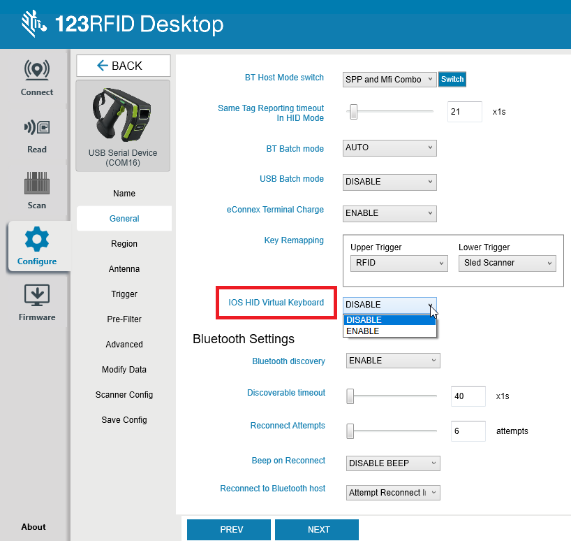 Support For Configuring Virtual HID Parameter On Apple IOS