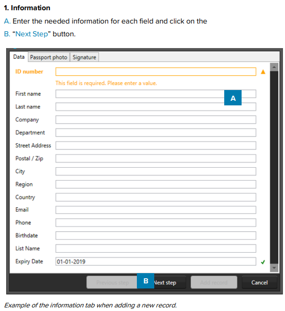 Adding a Record Using CardStudio 2.0