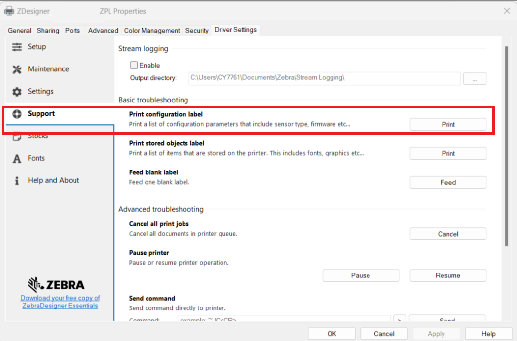 Zd200 Series Desktop Printer Initial Setup Using Windows Zdesigner