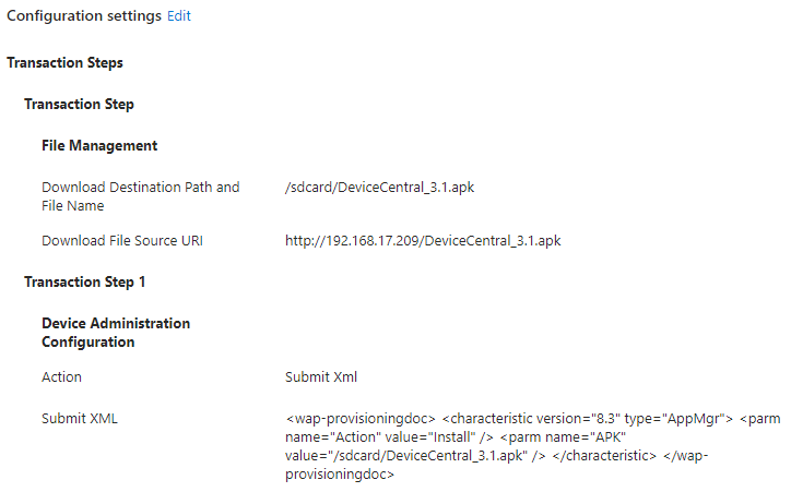 Deploy Device Central Using Microsoft Intune and Zebra OEMConfig