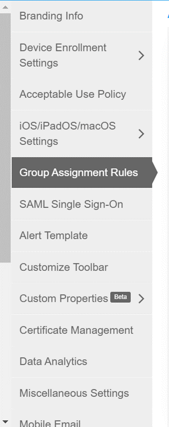 42Gears Group Assignment Rules