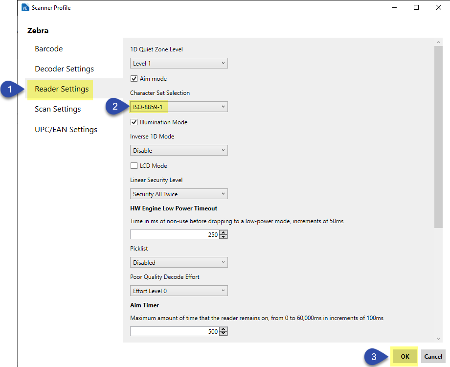 Velocity Zebra Scanner Profile Does Not Support Ignore Code128 Fnc4 Option