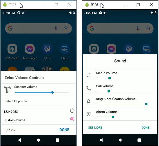 Adjust Volume Control Level (Zebra Volume Control) Using OEMConfig