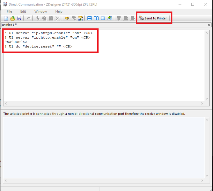 Enabling Zebra Printer's Web Interface (WebGUI)
