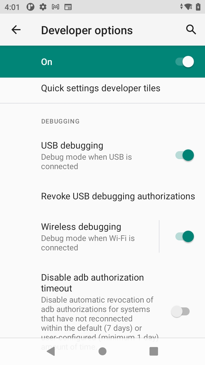 A11: Using Wireless ADB
