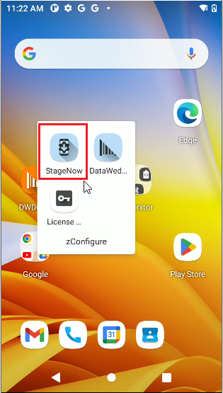 Set Default Browser Application Using StageNow